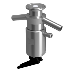 Pneumatic Sampling Valve Clamp Connection with Rinsing Connection | AWH