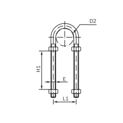 Pipe Mounting Bracket "U" Form long Series A/B DIN | AWH