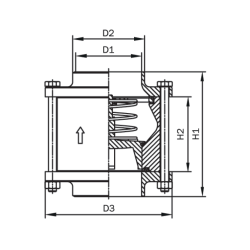 Intermediate Flange Non-Return Valve DIN | AWH